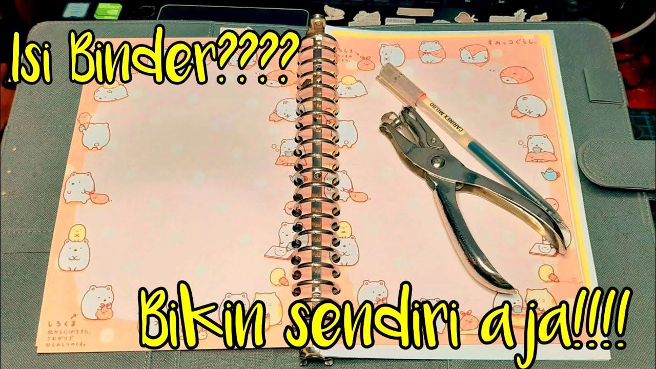 Cara membuat isi binder sendiri dirumah | lose leaf - YouTube
