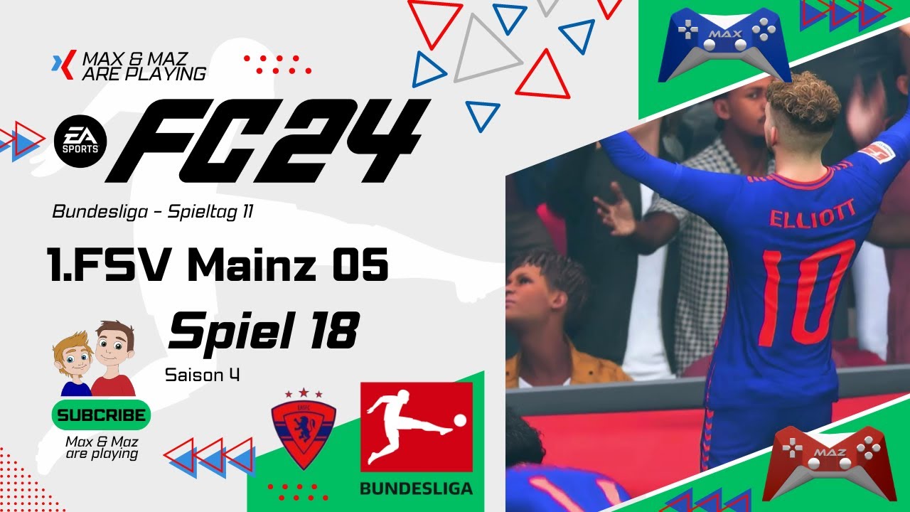 Max & Maz are playing EA Sports FC 24 - Spiel 18 gegen 1.FSV Mainz 05 ...
