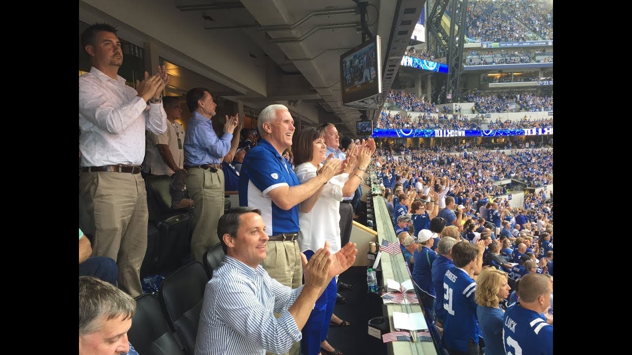Vice President Mike Pence Walks out of Colts vs. 49er’s Game - YouTube