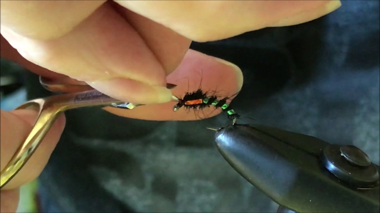 simple black buzzer midge pupa chironomid trout fly - YouTube