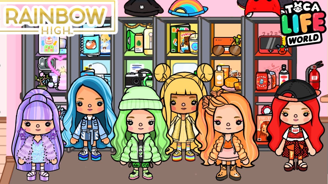 Las TAQUILLAS por COLORES de las FAMOSAS RAINBOW HIGH en TOCA LIFE ...