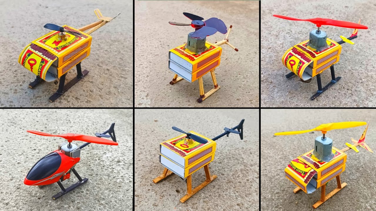 DIY 6 Incridible Matchbox Helicopter | Toy Making Idea's - You Can Make ...