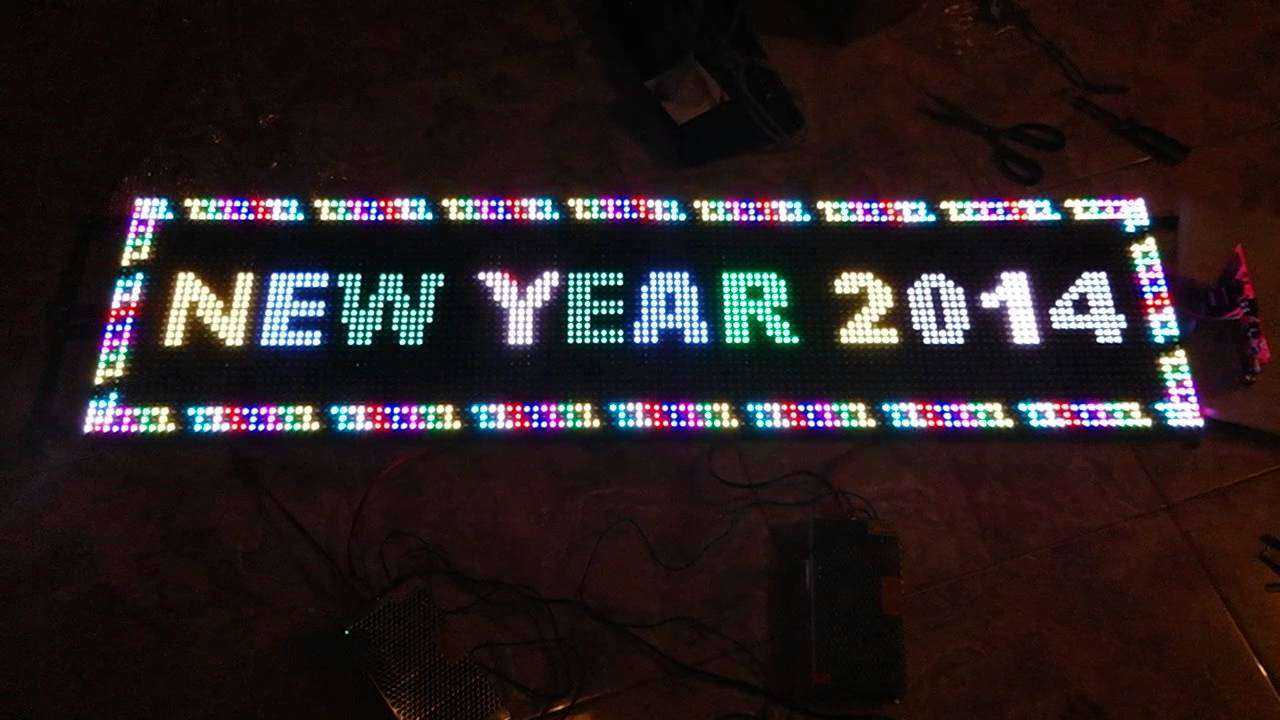 cara membuat Videotron led matrix rgb - YouTube