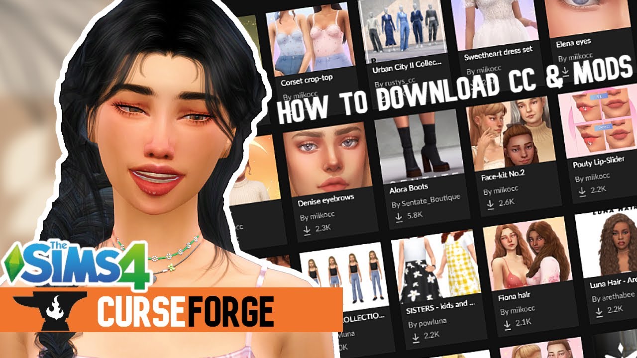 How To Download & Install CC/MODS On CURSEFORGE | The Sims 4 - YouTube