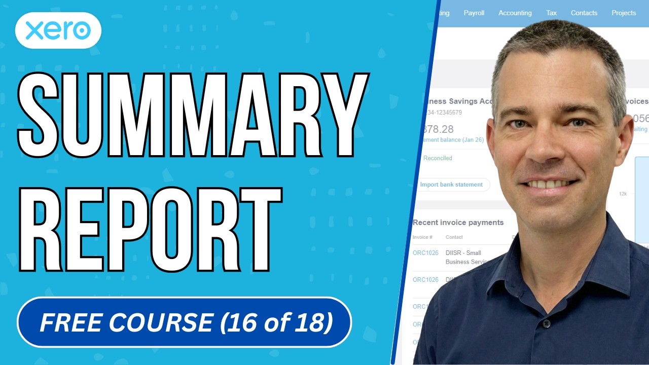 Xero Projects 15 of 17 - Project Summary Report - YouTube