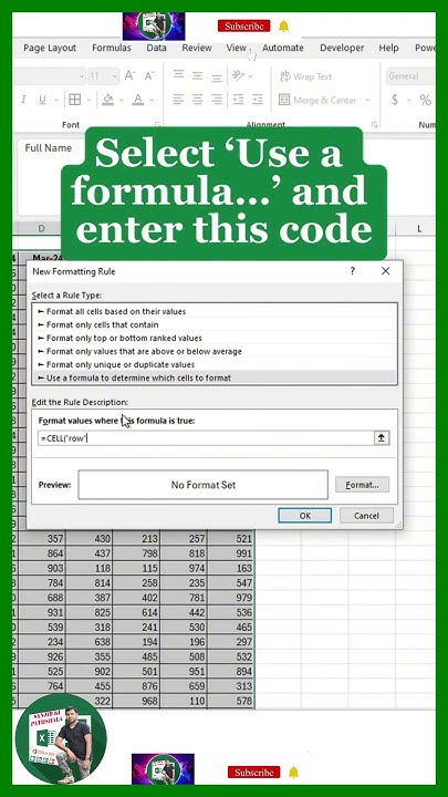 Auto Highlight Row In Excel 👍Sanjib Ki Pathshala #exceltips #exceltricks #exceltutorial #msexcel ...