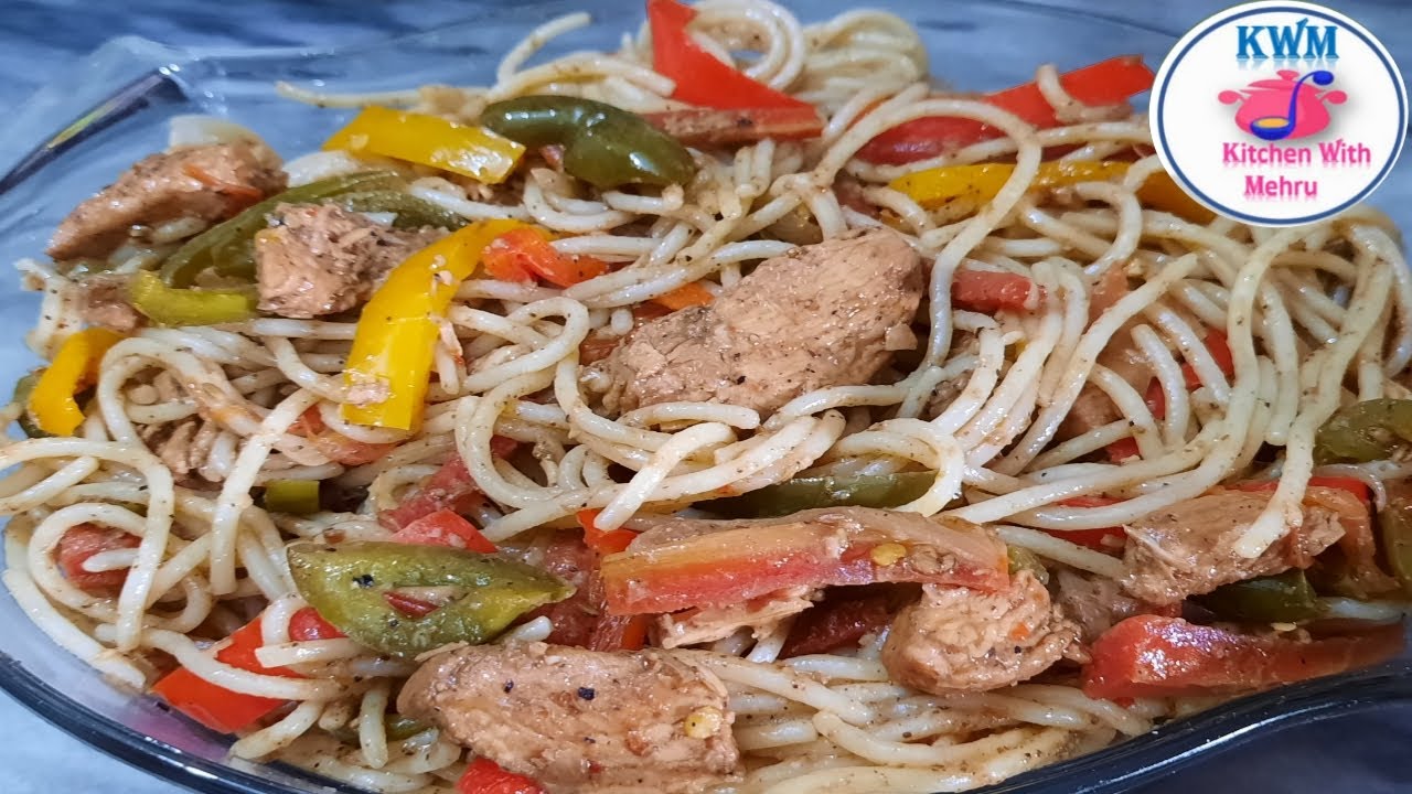 Chicken Vegetable Spaghetti Recipe || Tasty Spaghetti Recipe by kitchen ...