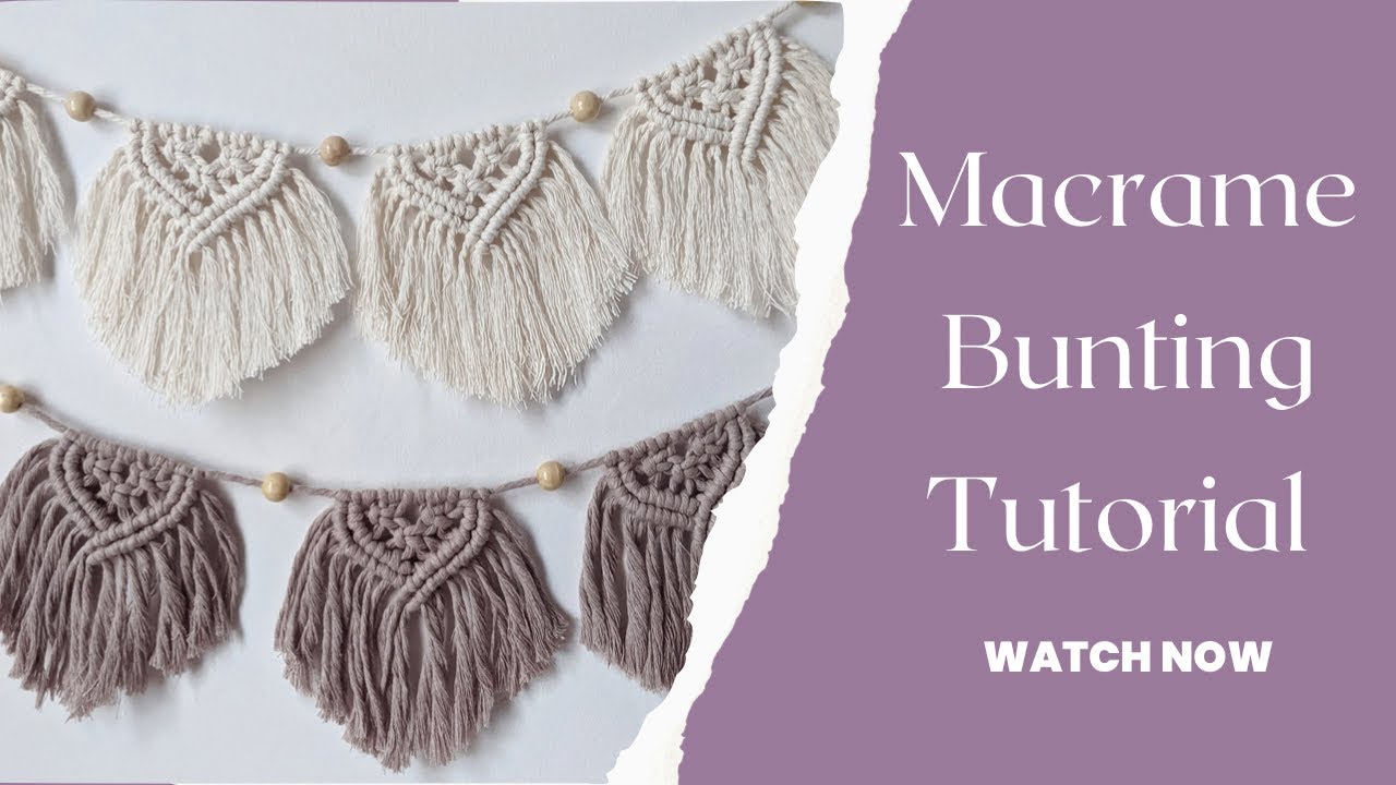 Easy macrame bunting tutorial | DIY bunting | make your own - YouTube