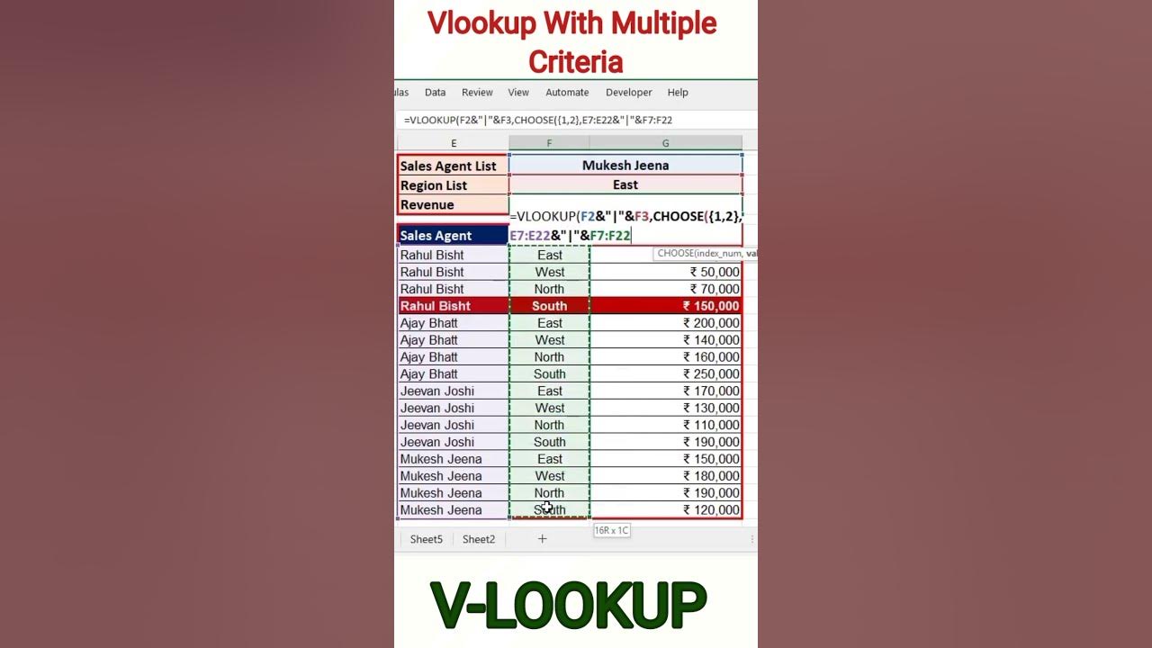 How to use Vlookup function with Multiple Criteria in Excel | #vlookup ...