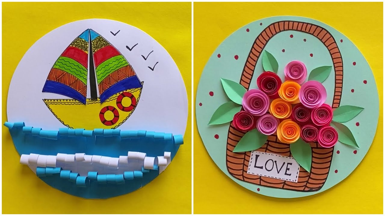 How to Make Paper Ship Step by Step For Kids | DIY paper flower bouquet ...