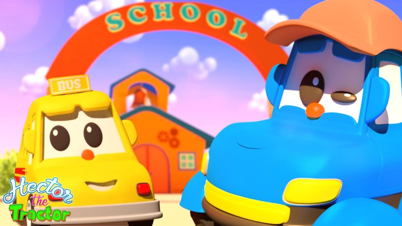 All Aboard the School Bus, Bus Song for Kids by Hector The Tractor ...