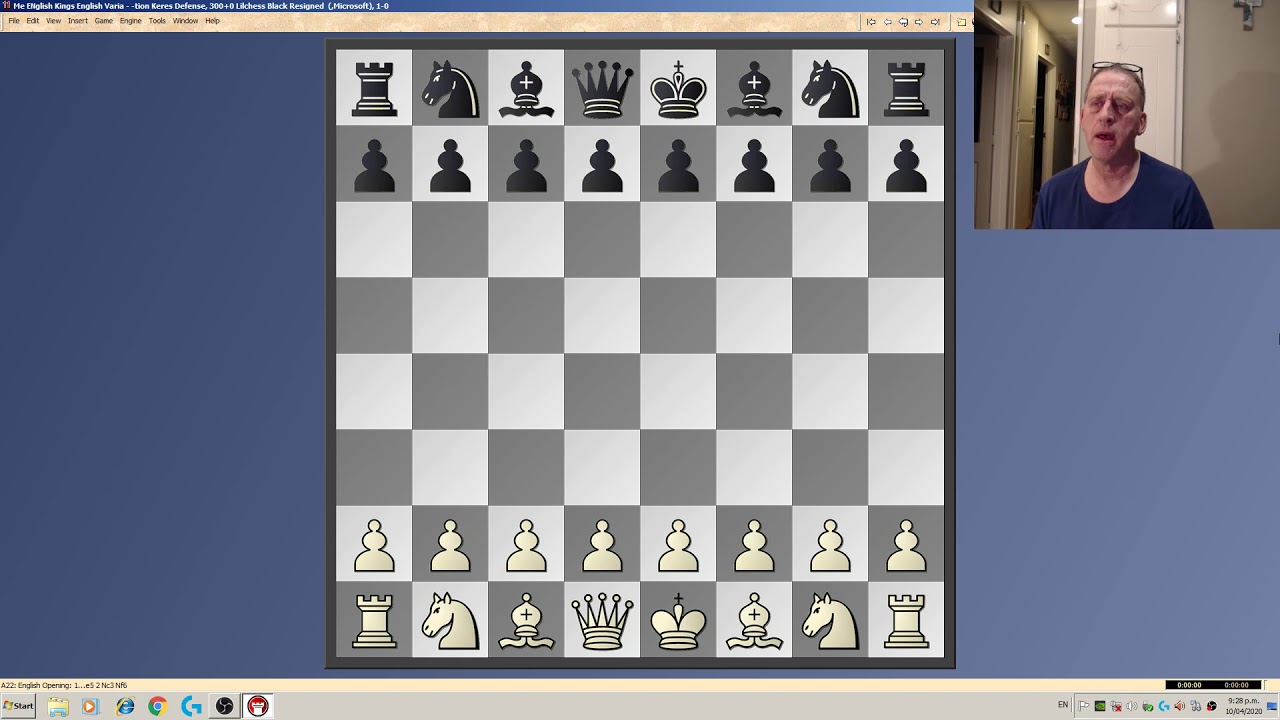 Chess. English Opening: King's English variation, Keres Defense. - YouTube