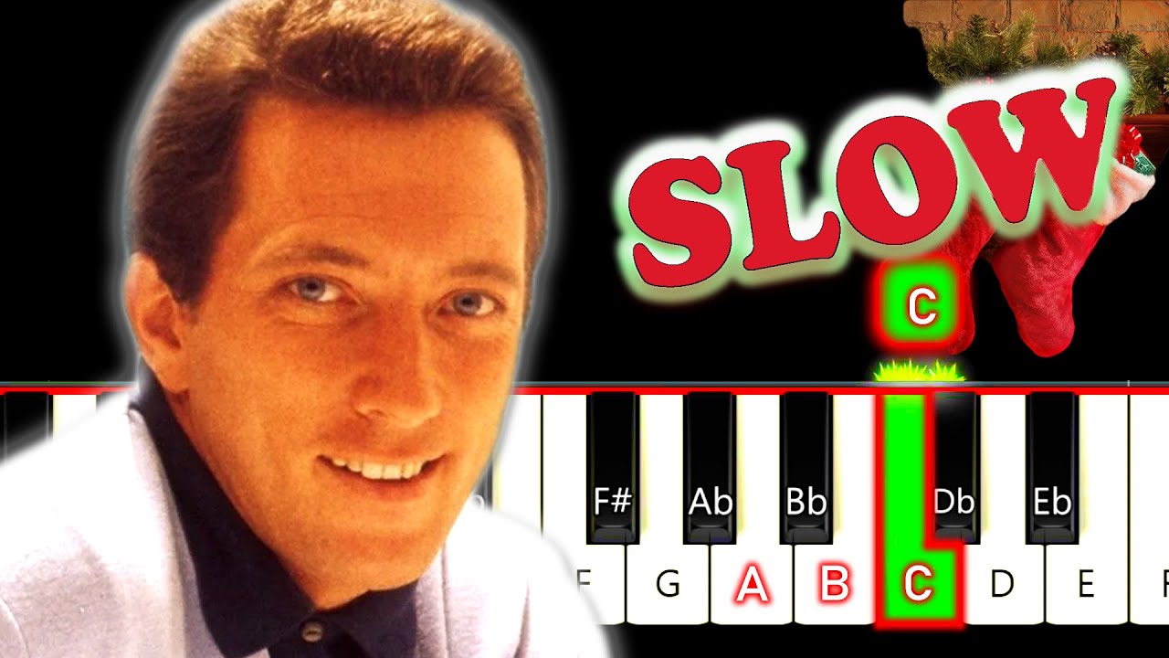 It's The Most Wonderful Time Of The Year - Andy Williams EASY PIANO ...