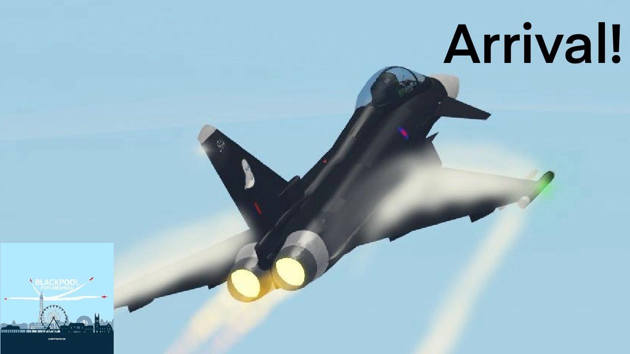 PTFS RAF Blackjack Typhoon Blackpool Airshow Arrival 2024! - YouTube