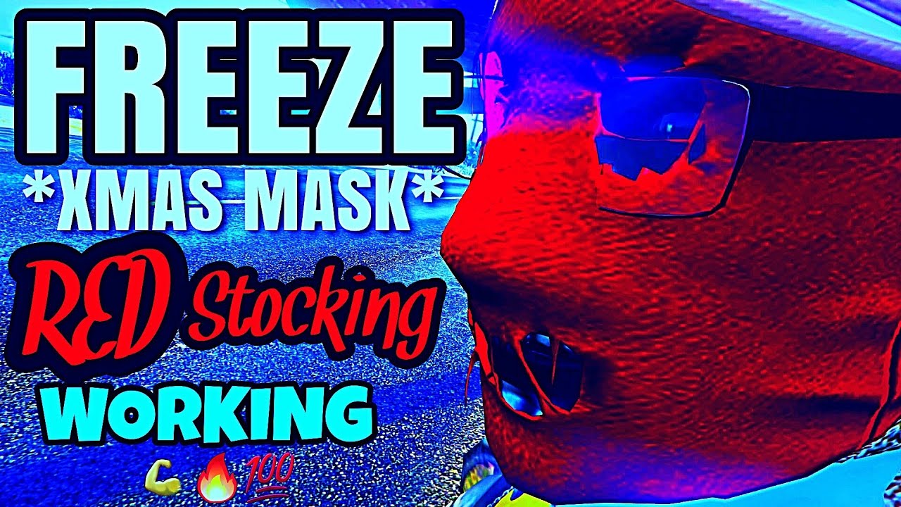 GTA 5 ONLINE - HOW TO FREEZE RED STOCKING CHRISTMAS MASK! AFTER FESTIVE ...