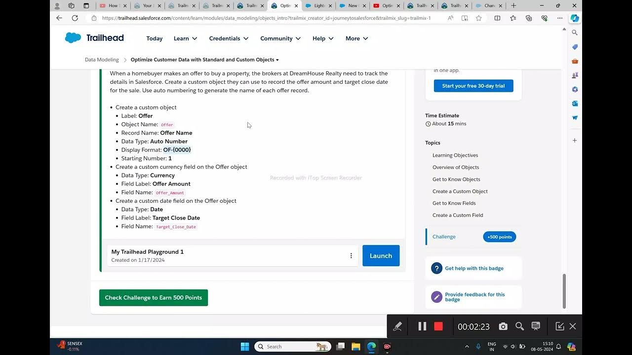 Optimize Customer Data with Standard and Custom Objects #salesforce #trailhead # ...
