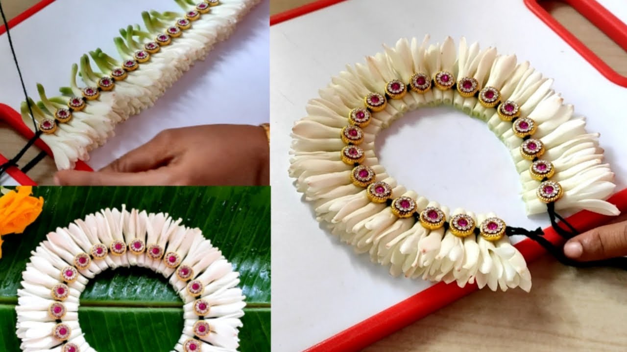 சம்பங்கி பூ வைத்து இந்த மாதிரி கட்டி பாருங்க/flowers veni making - YouTube