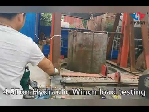 hydraulic winch load testing - YouTube