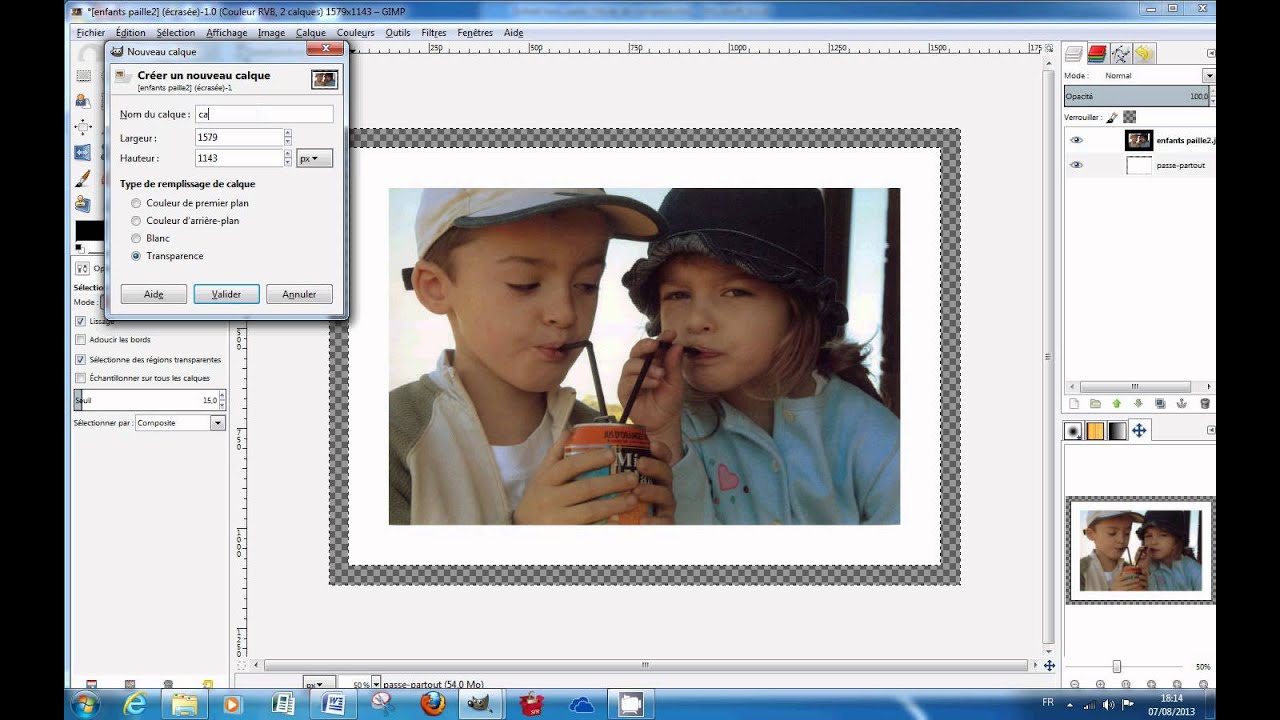 Créer un cadre en relief avec Gimp - YouTube