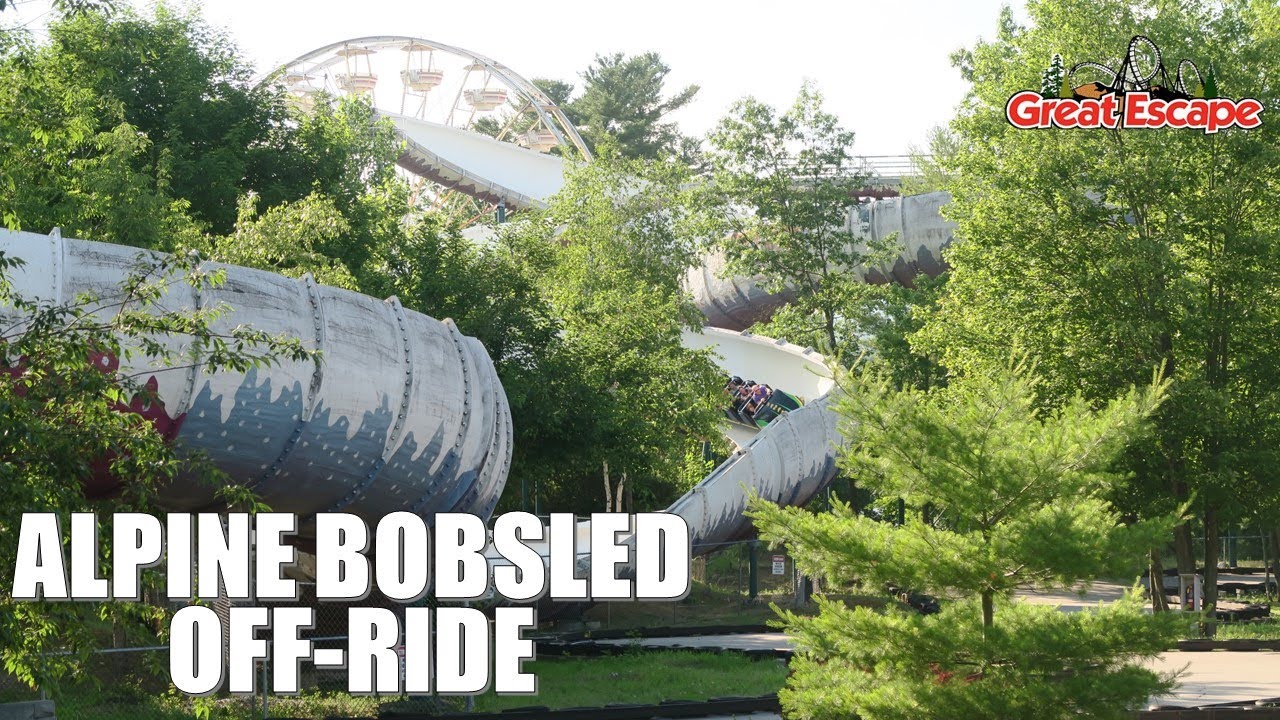 Alpine Bobsled Off-Ride Footage, Six Flags Great Escape Intamin Bobsled ...