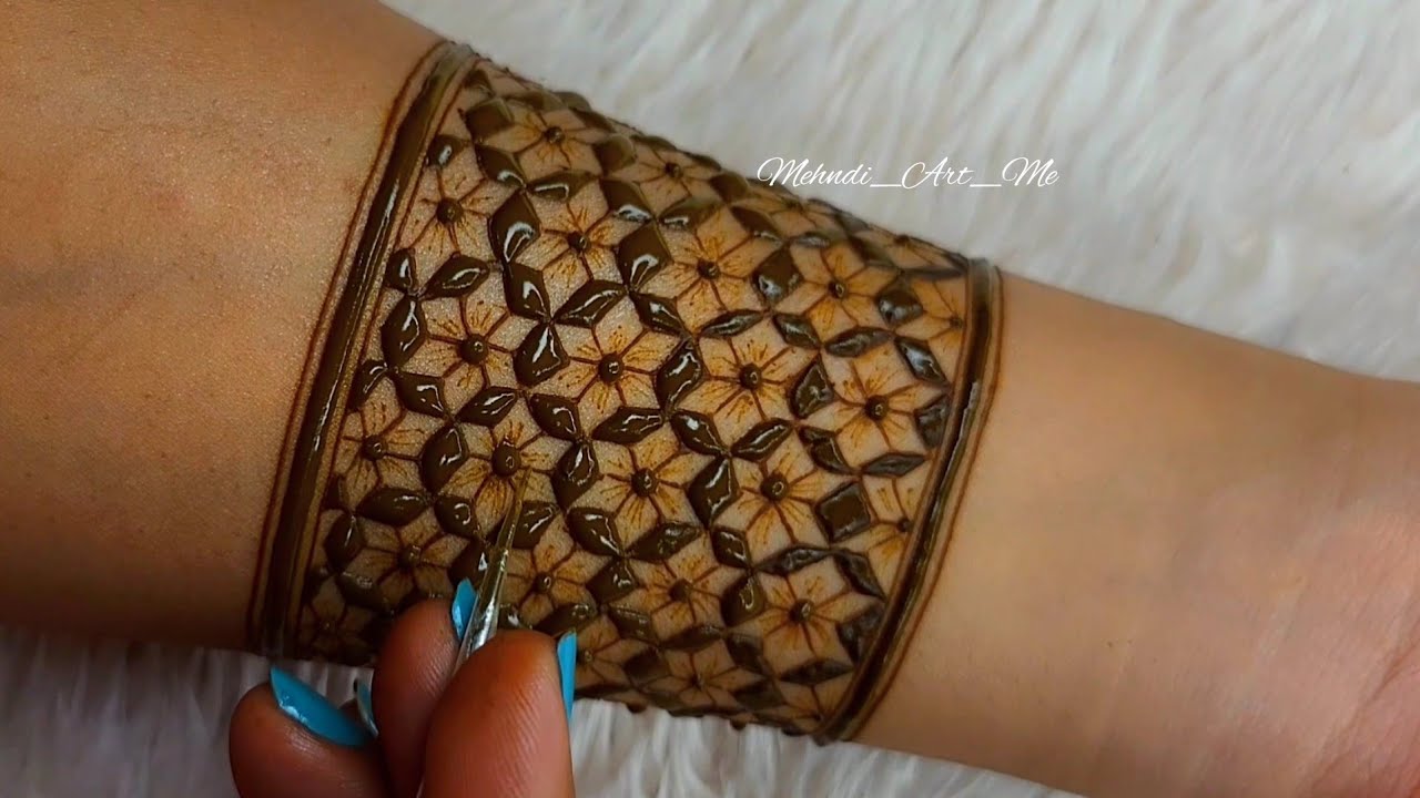 3 Different Style Advanced Grid Mehndi Design | Mehndi Design | Mehndi ...