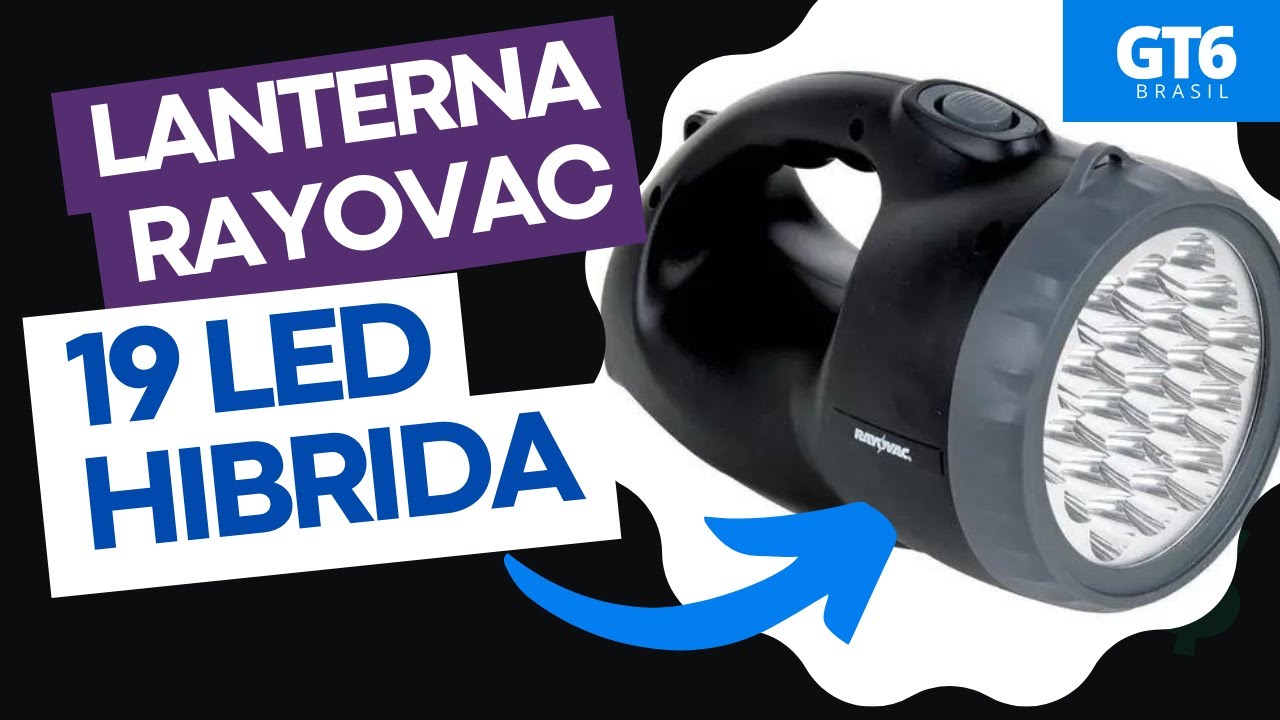 Laterna Rayovac 19 Leds Híbrida Recarregável Bivolt - YouTube