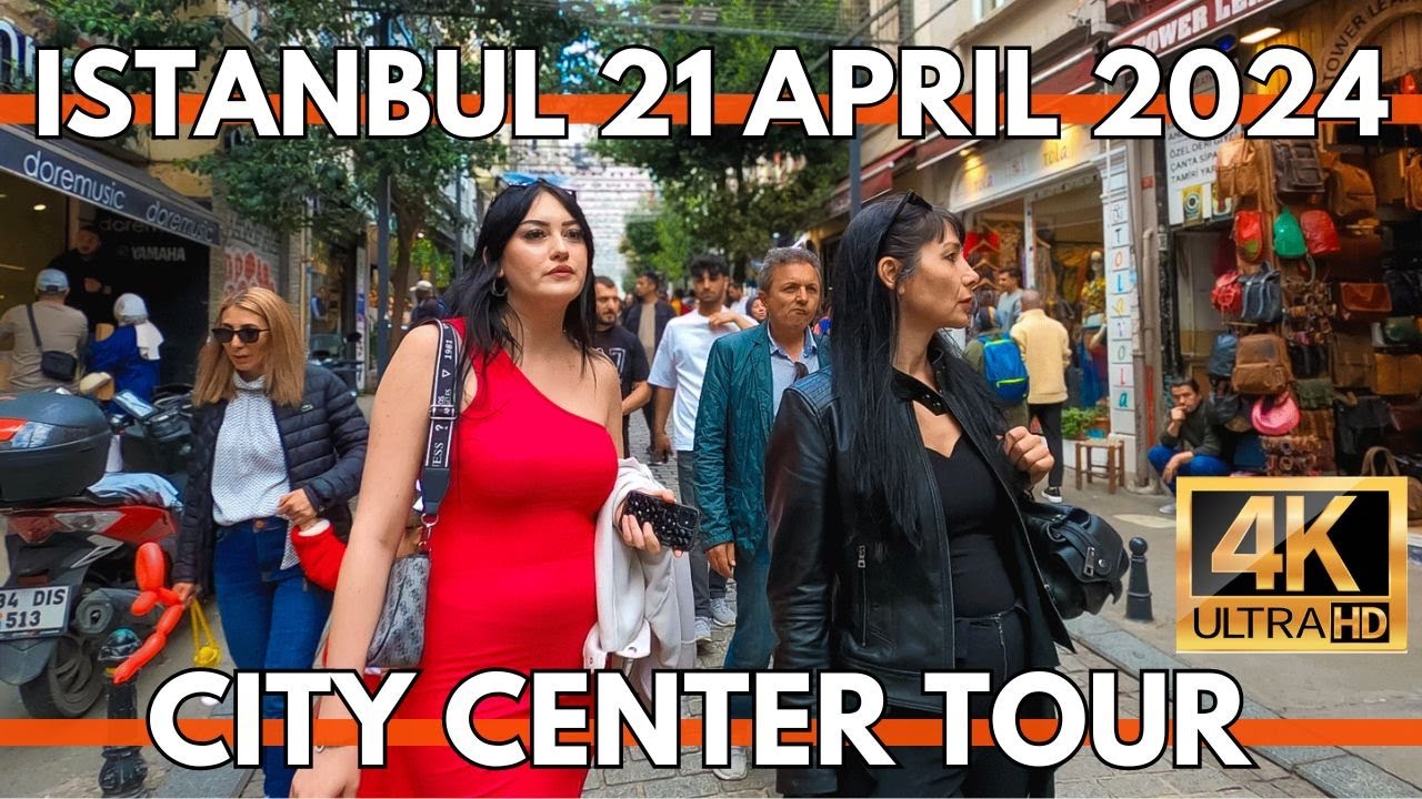 ISTANBUL TURKEY CITY CENTER 4K WALKING TOUR VIDEO-MARKETS,STREET FOODS ...