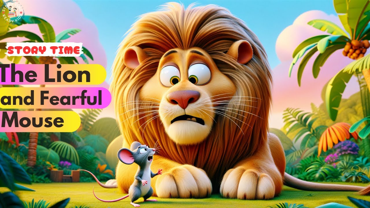 The Lion and Fearful Mouse||King Lion||3D animated story||Cartoon for ...