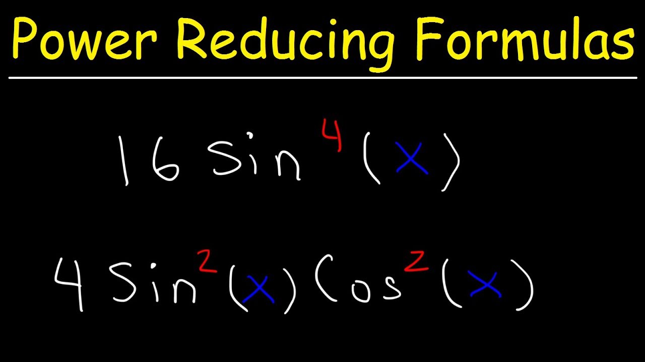 Simplifying Trigonometric Expressions Using Power Reducing Formulas