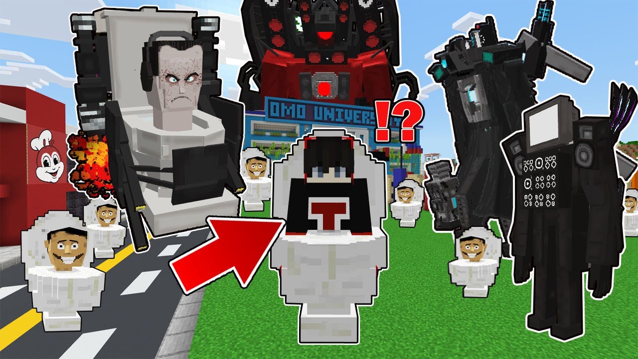 SURROUNDED By MUTANT SKIBIDI TOILET in Minecraft | OMOCITY 😂 ...