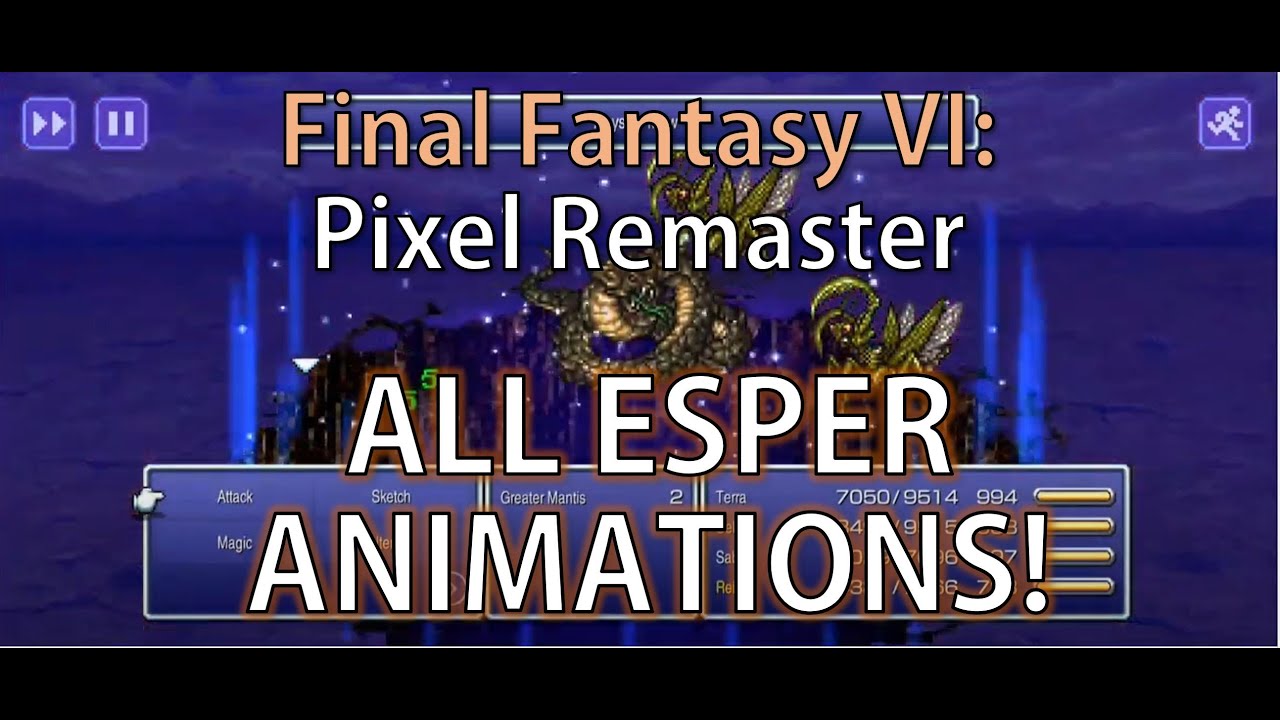 Final Fantasy VI: Pixel Remaster ALL ESPER ANIMATIONS!! - YouTube