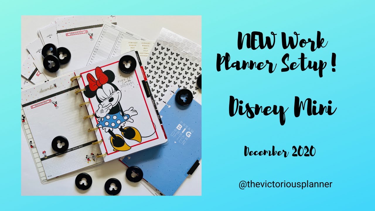 Setting Up My NEW Work Planner! | Disney®️ | Mickey Mouse Mini Vertical ...