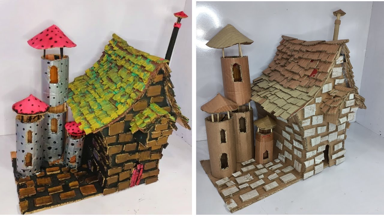 DIY Witch House Using CardBoard - YouTube