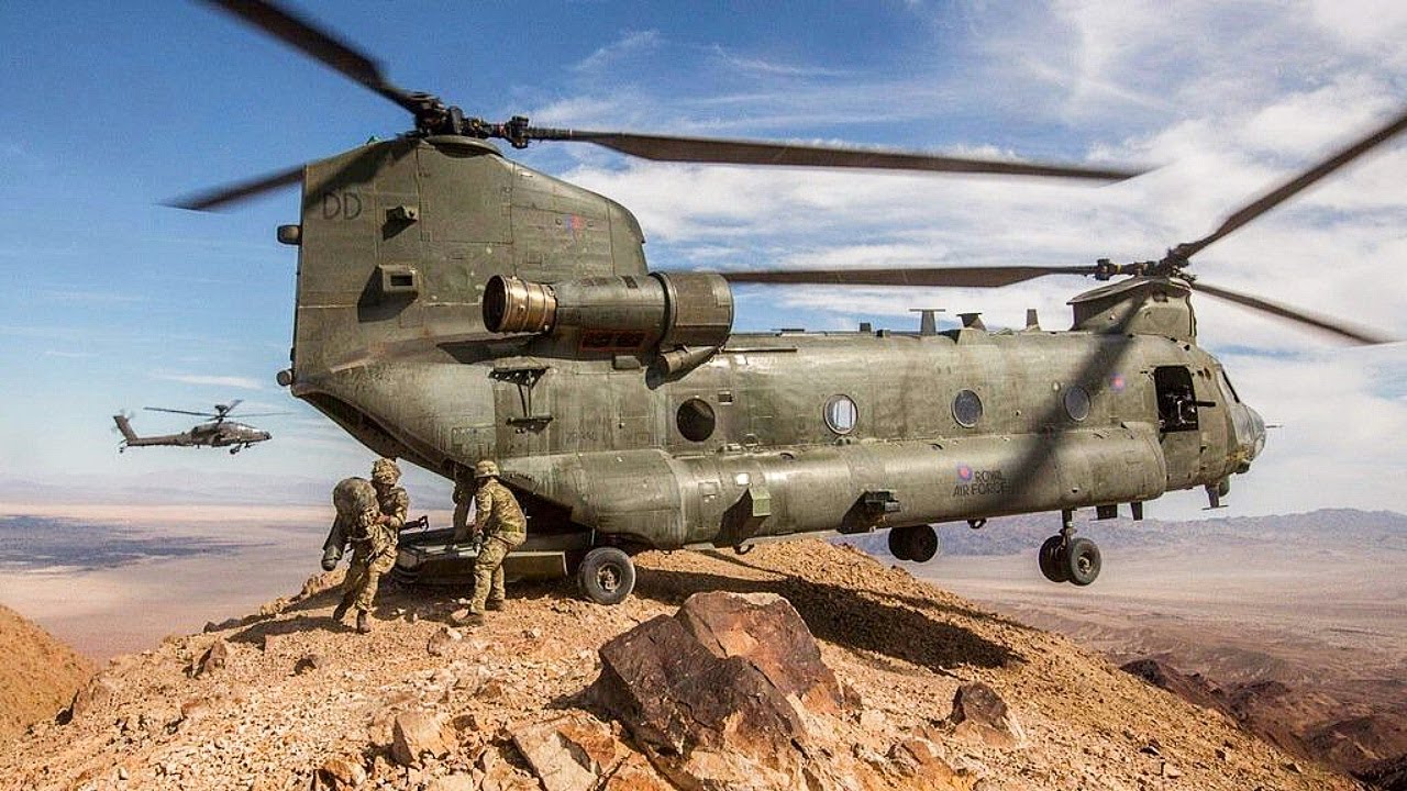 Chinook Helicopter Aerial Maneuvers in Mountainous Terrain | U.S. Air ...