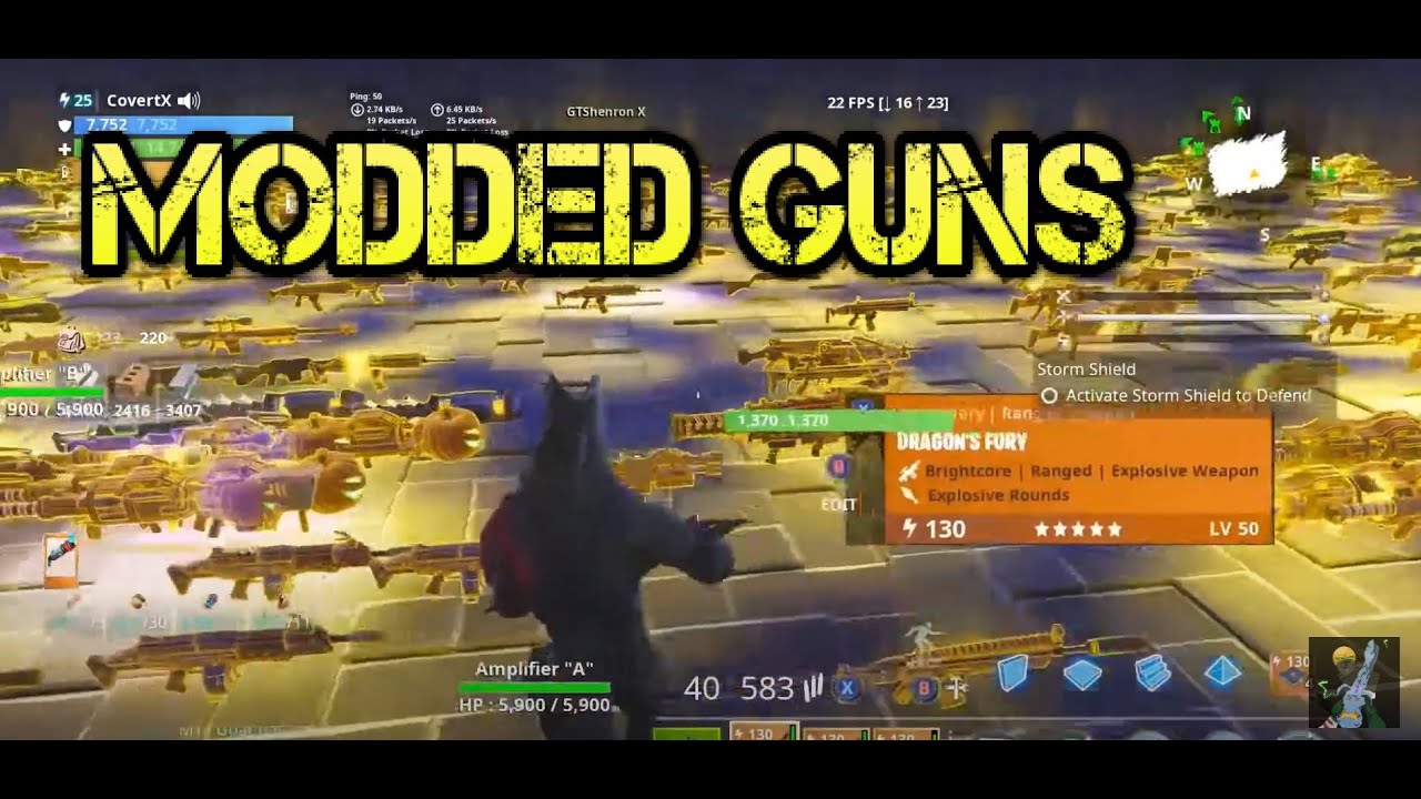 Fortnite: Save the World: Modded Guns - YouTube
