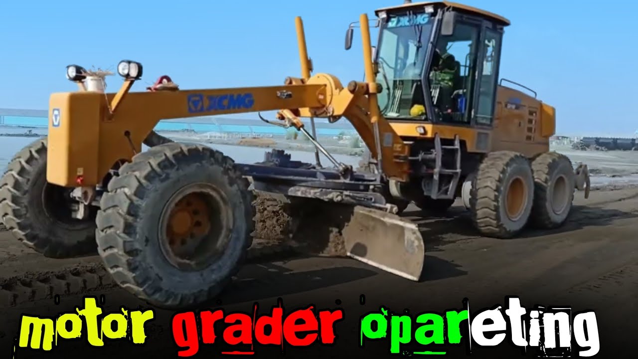 motor grader opareting video - YouTube
