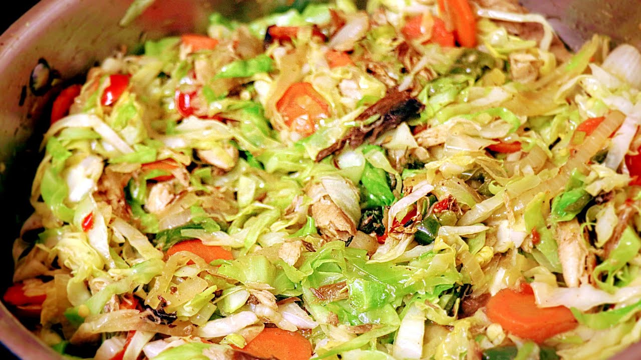 Simple Fried Cabbage Fish Stir Fry- (Fish Fried Cabbage) - YouTube