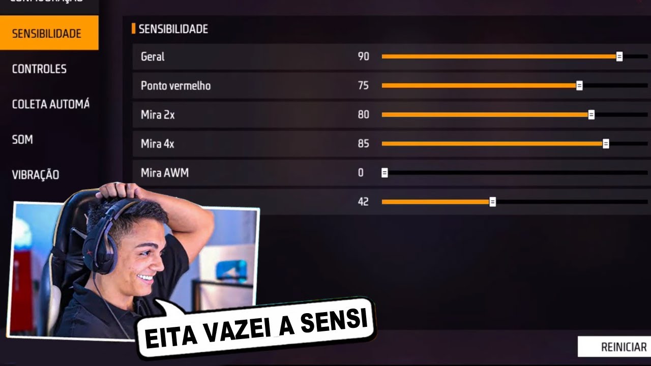 FREITAS DEIXOU VAZAR NOVA SENSIBILIDADE E CONFIGURAÇÃO FREE FIRE ...