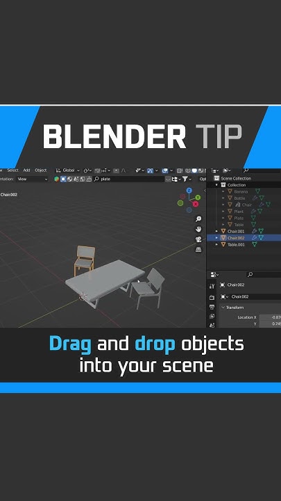 Blender: Drag and Drop objects into viewport #blendertutorial #blender3d #shorts - YouTube