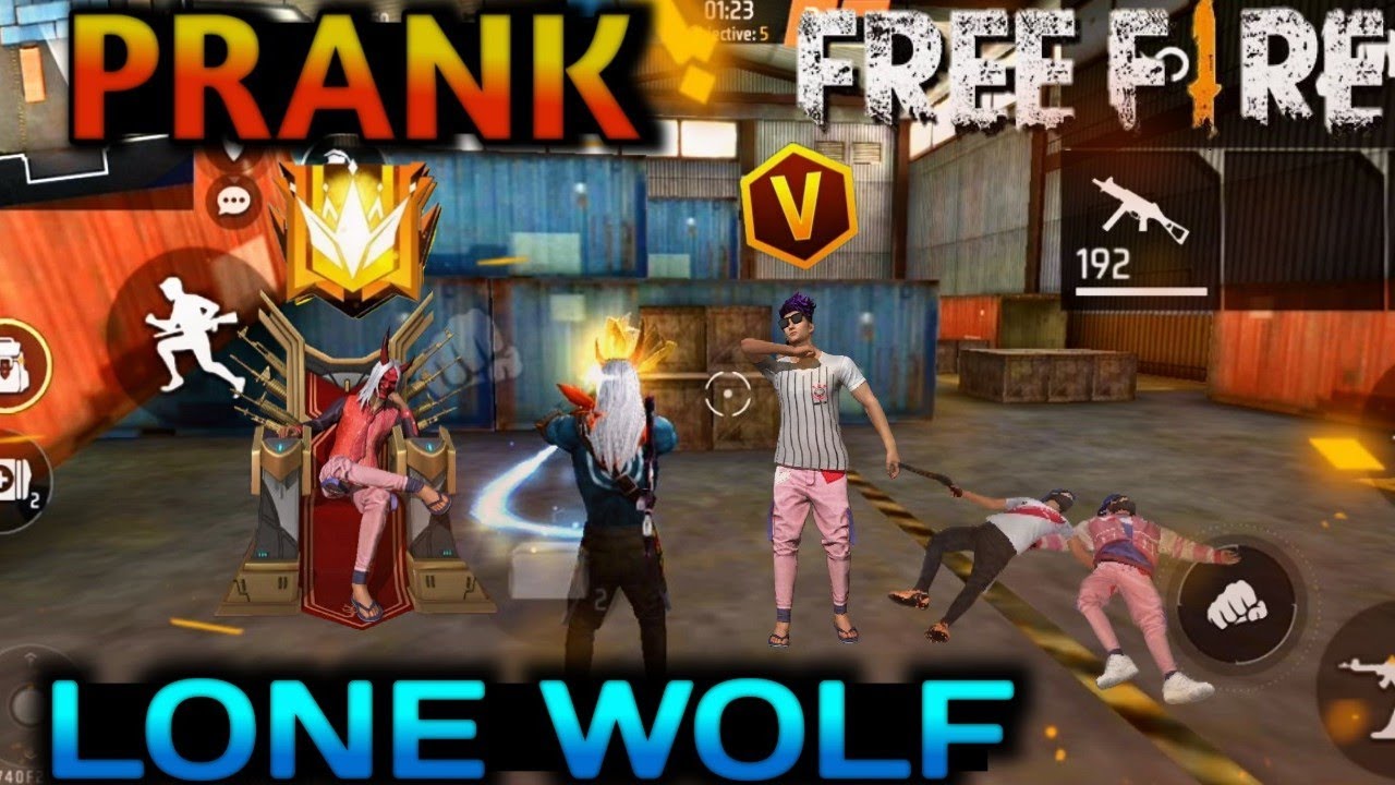 lone wolf prank video|| lone wolf prank free fire || world record lone ...