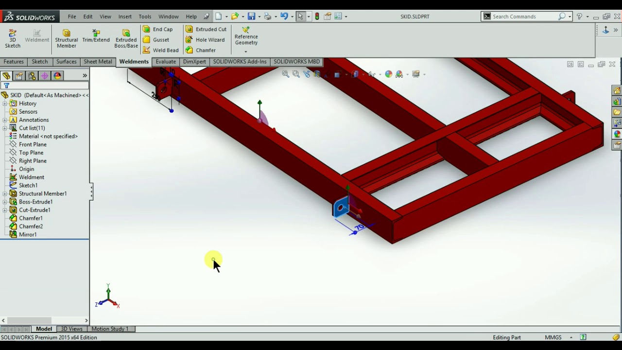 WELDMENTS for beginners Exercise 1 - YouTube