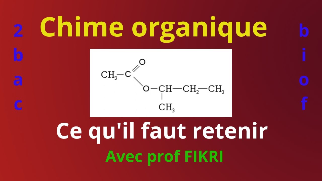 Chimie organiques : Alcools - Acides carboxyliques - Esters ...