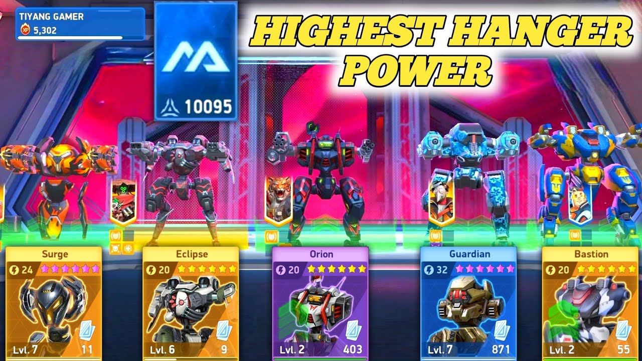 My Highest Max Hanger Power Gameplay - Mech Arena - YouTube