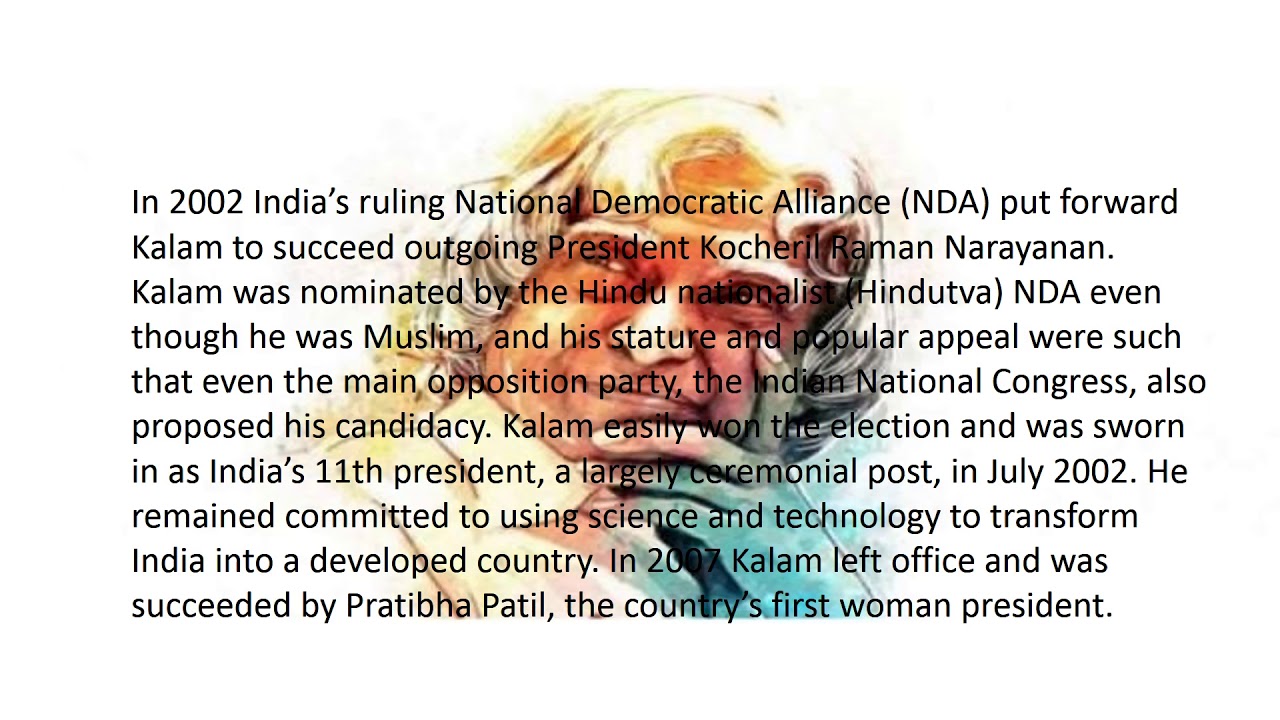 PRESENTATION ON APJ ABDUL KALAM - YouTube