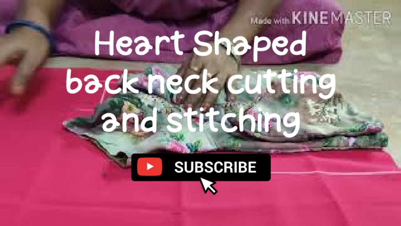 Heart shaped back neck cutting and stitching - YouTube