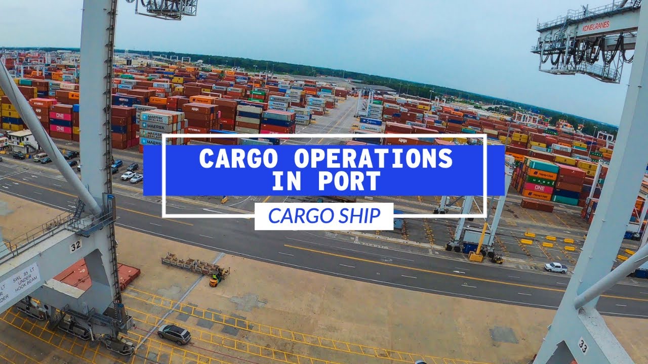 Cargo Operations On A Container Ship In Port | Life At Sea - YouTube