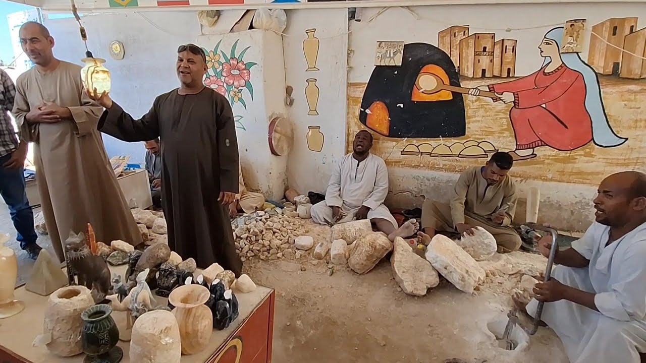 Alabaster factory in Egypt - YouTube