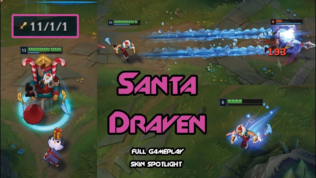 New Santa Draven Gameplay - League of Legends - YouTube