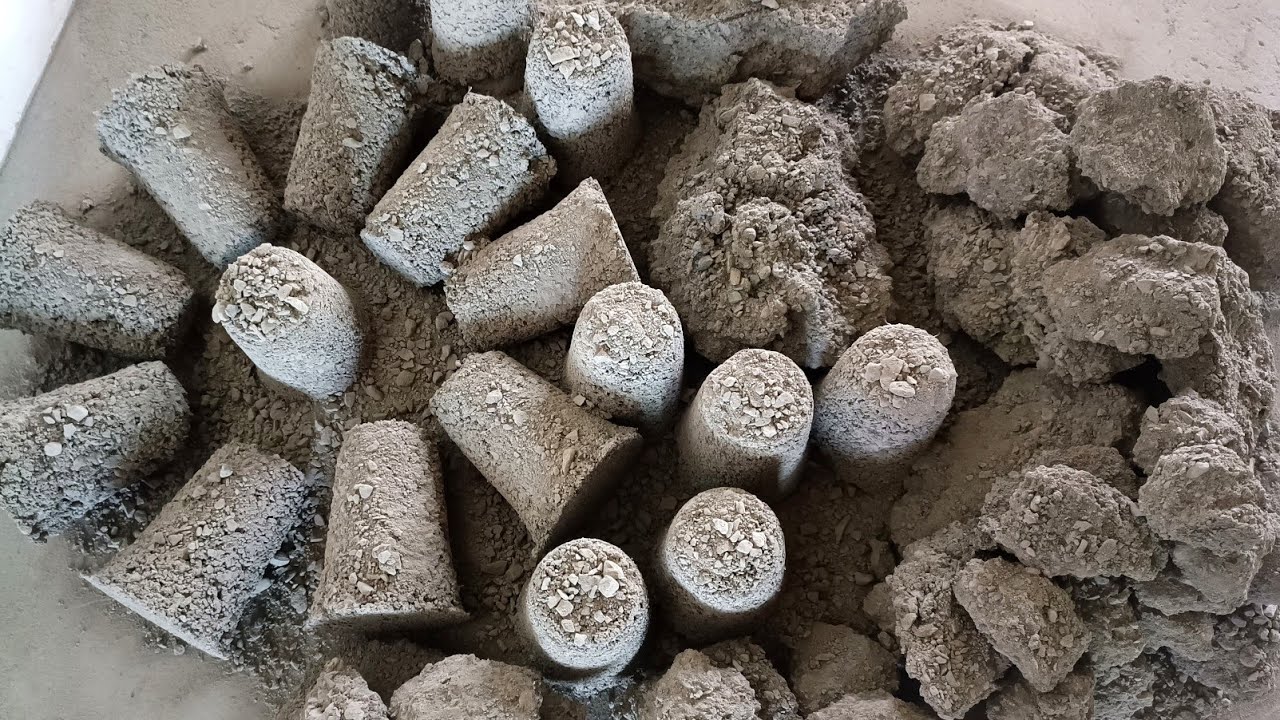 Extra Smokey Grey Concrete Chunks Cones Soft Melting Crunchy Dry Floor ...