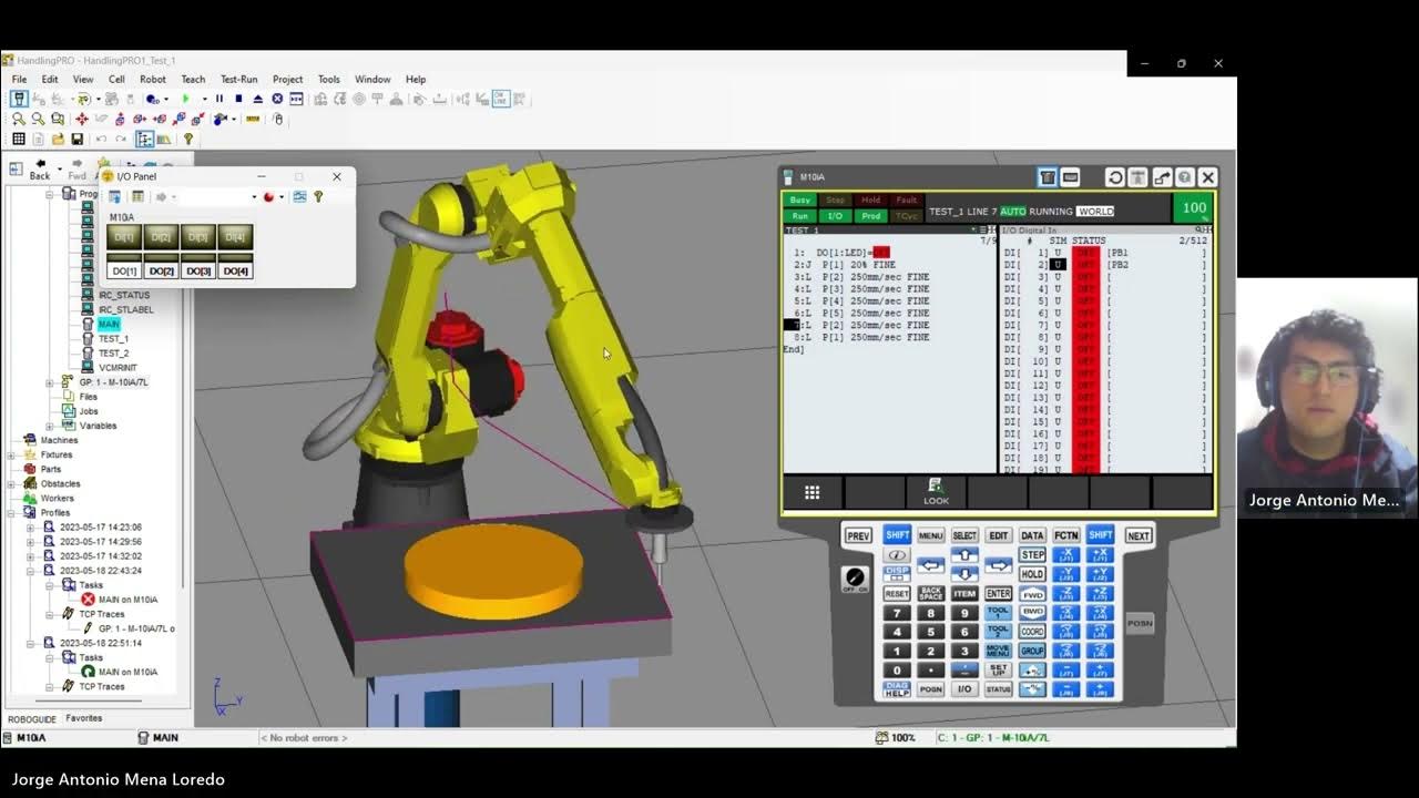 4. Entradas y salidas del robot | Tutorial de Fanuc Roboguide - YouTube